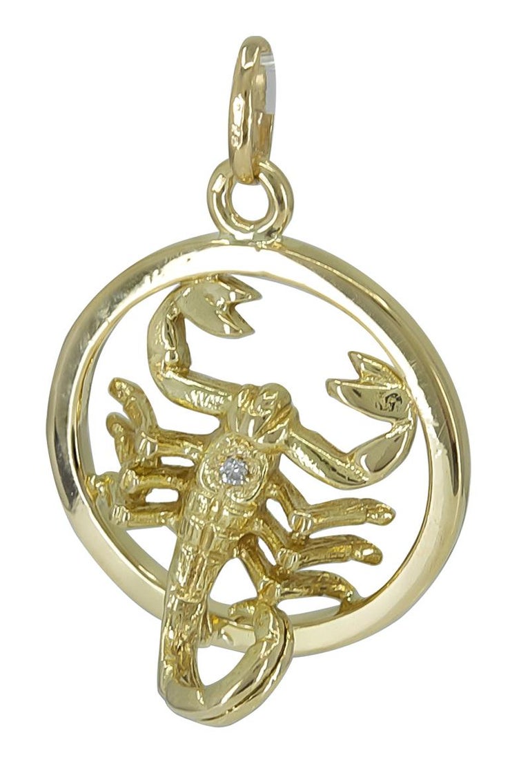 Great Gold and Diamond Scorpio Charm For Sale at 1stDibs