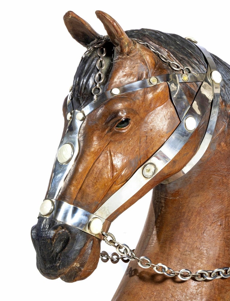 GREAT HORSE BACK In 20th Century English Leather and Silver For Sale at ...