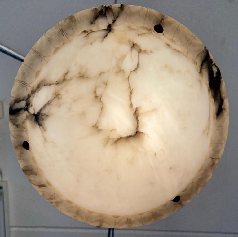 Great Looking Antique and Mint Condition White and Black Alabaster ...