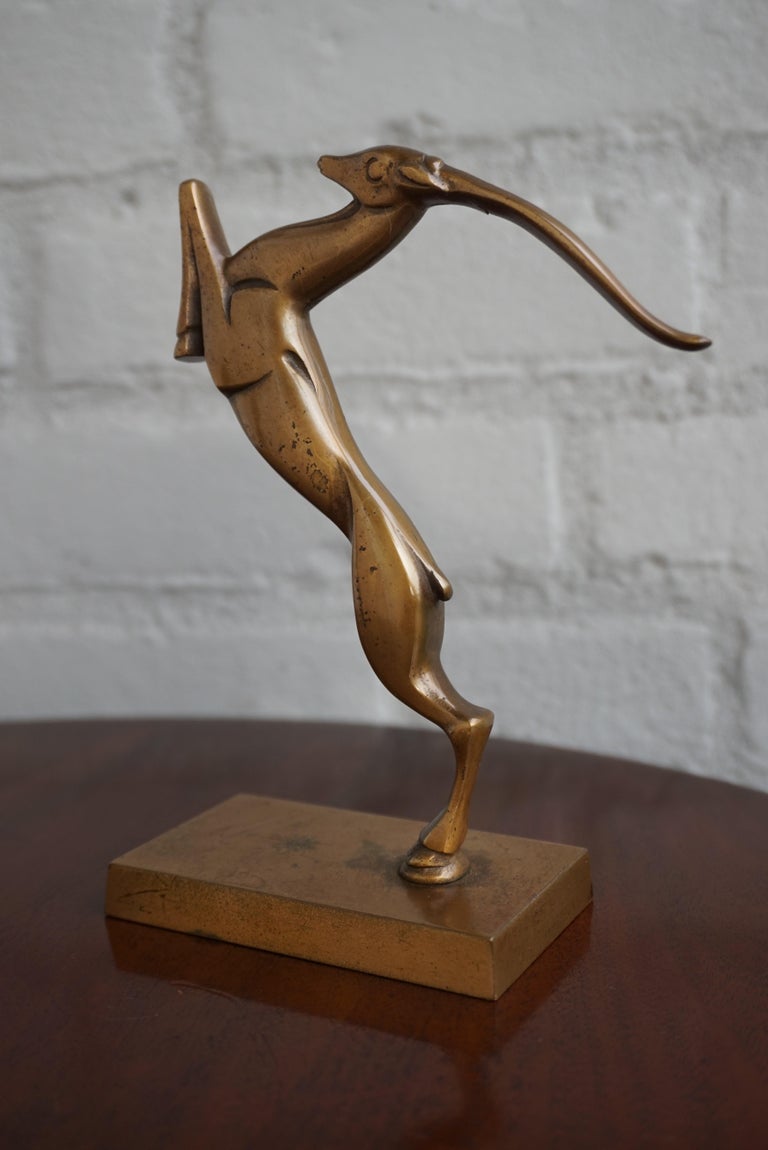 Great Looking Art Deco Pair of Stylized Bronze Animal Bookends by ...