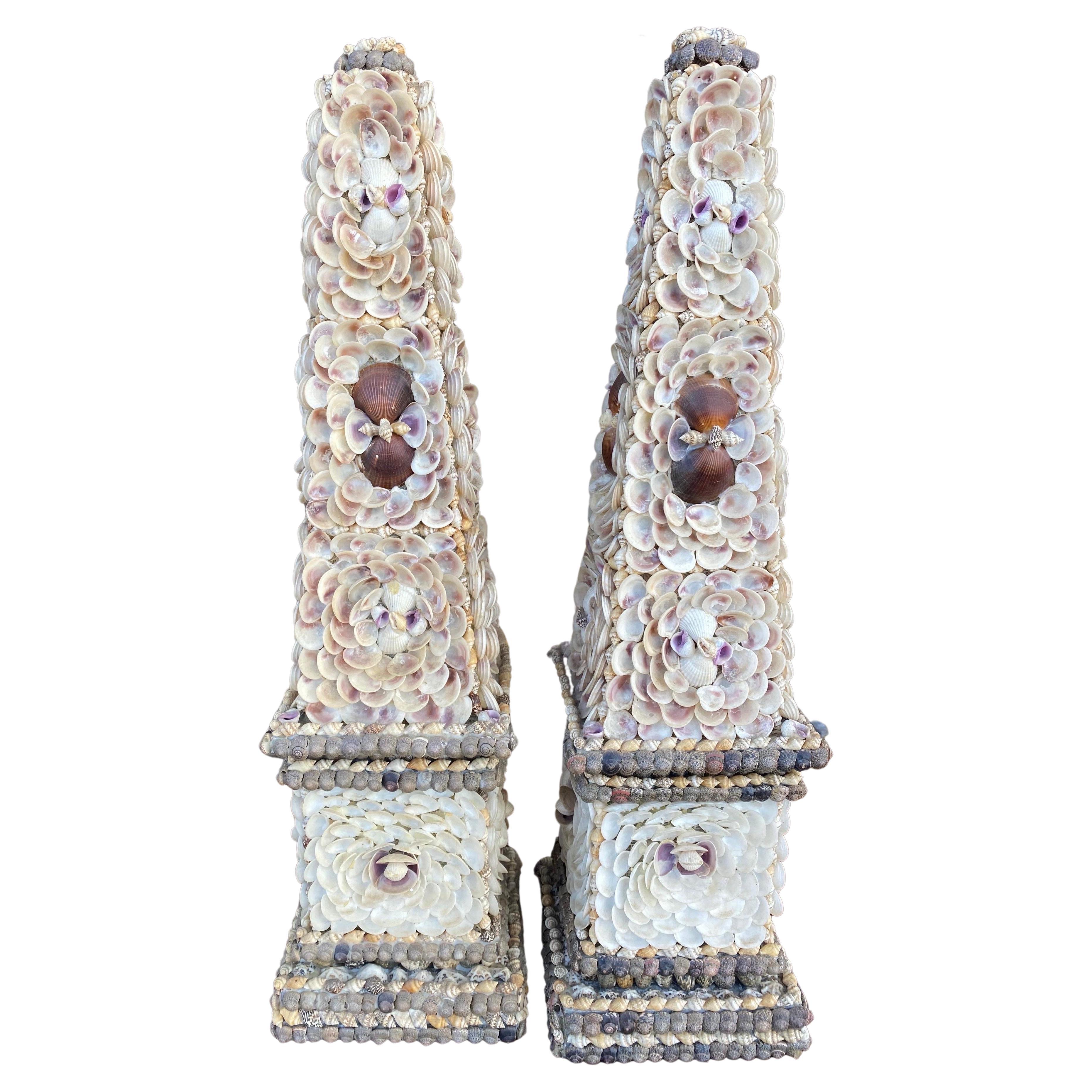 Mid-Century Modernist Set of Three Obelisks in Lacquered Shell and Onyx ...