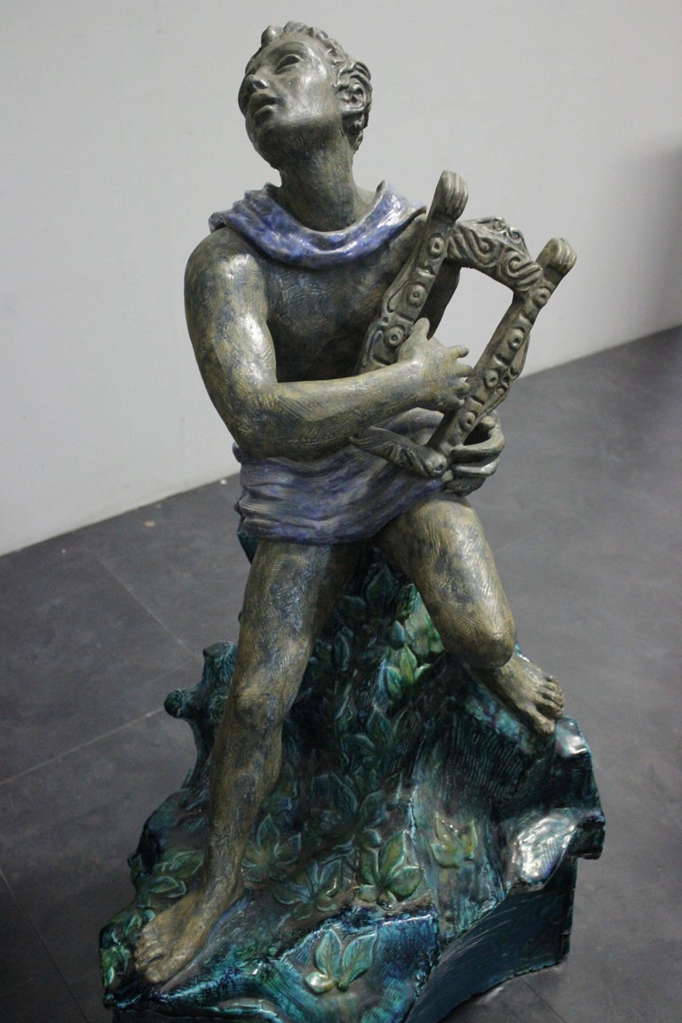 Great Sculpture Of Orpheus In Ceramic, San Polo Venice, 1940s For Sale ...