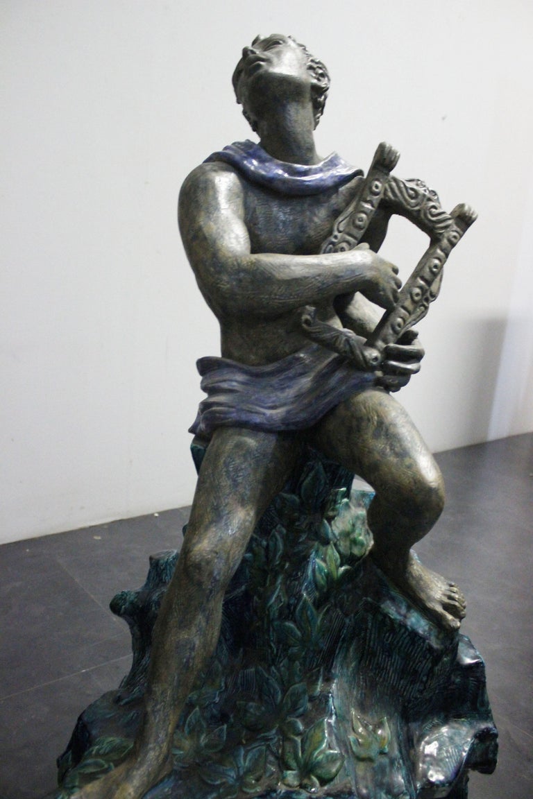 Great Sculpture Of Orpheus In Ceramic, San Polo Venice, 1940s For Sale ...
