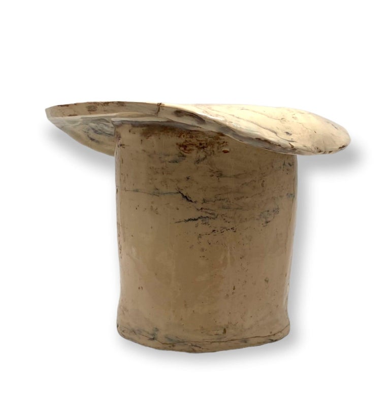 Great White Topper/Cylinder Hat Ceramic Sculpture, France, 1950s For ...