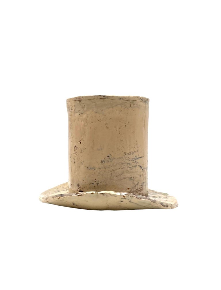 Great White Topper/Cylinder Hat Ceramic Sculpture, France, 1950s For ...