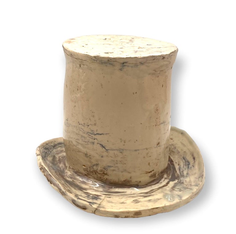 Great White Topper/Cylinder Hat Ceramic Sculpture, France, 1950s For ...
