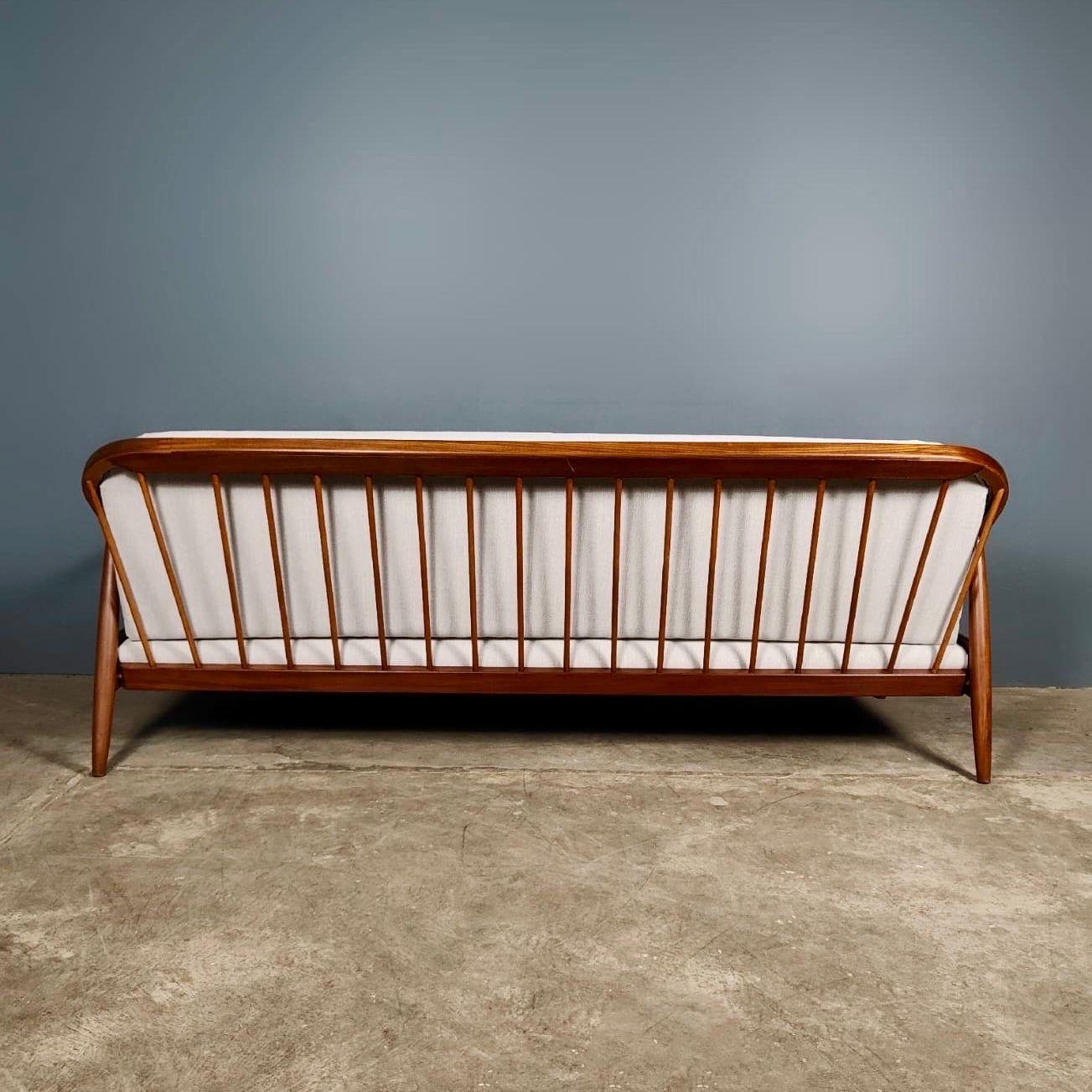 Greaves and Thomas Grey Three Seater Sofa Mid Century Vintage Retro MCM ...