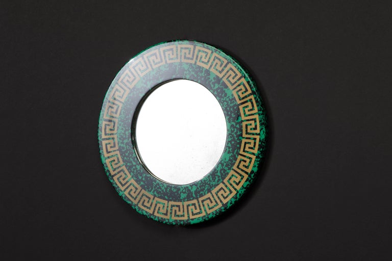 'Greca' Greek Key Round Mirror by Piero Fornasetti, Signed, circa 1970s ...