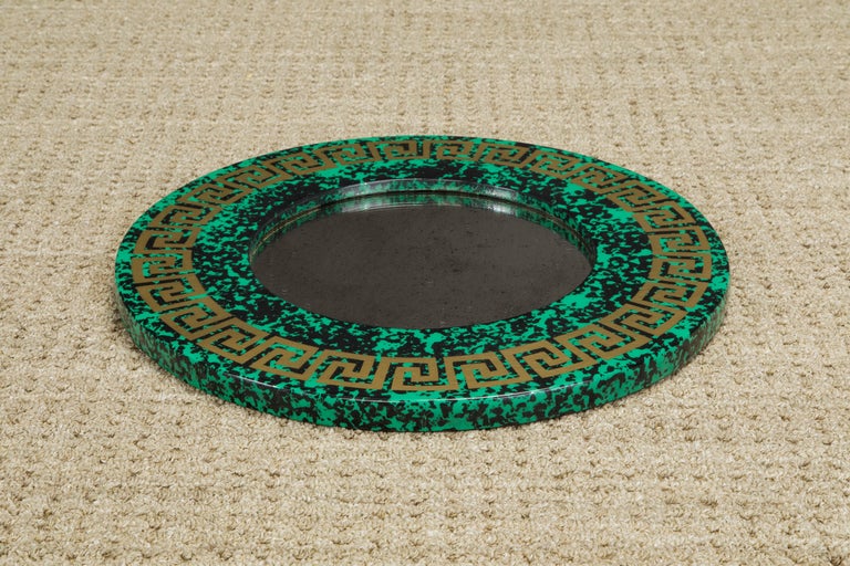 'Greca' Greek Key Round Mirror by Piero Fornasetti, Signed, circa 1970s ...
