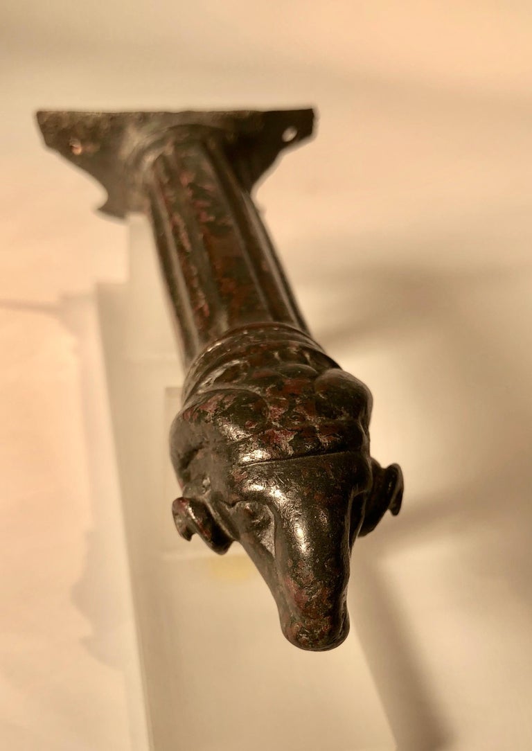 Greco-Roman Period Bronze Patera Handle Ending in a Ram’s Head For Sale ...