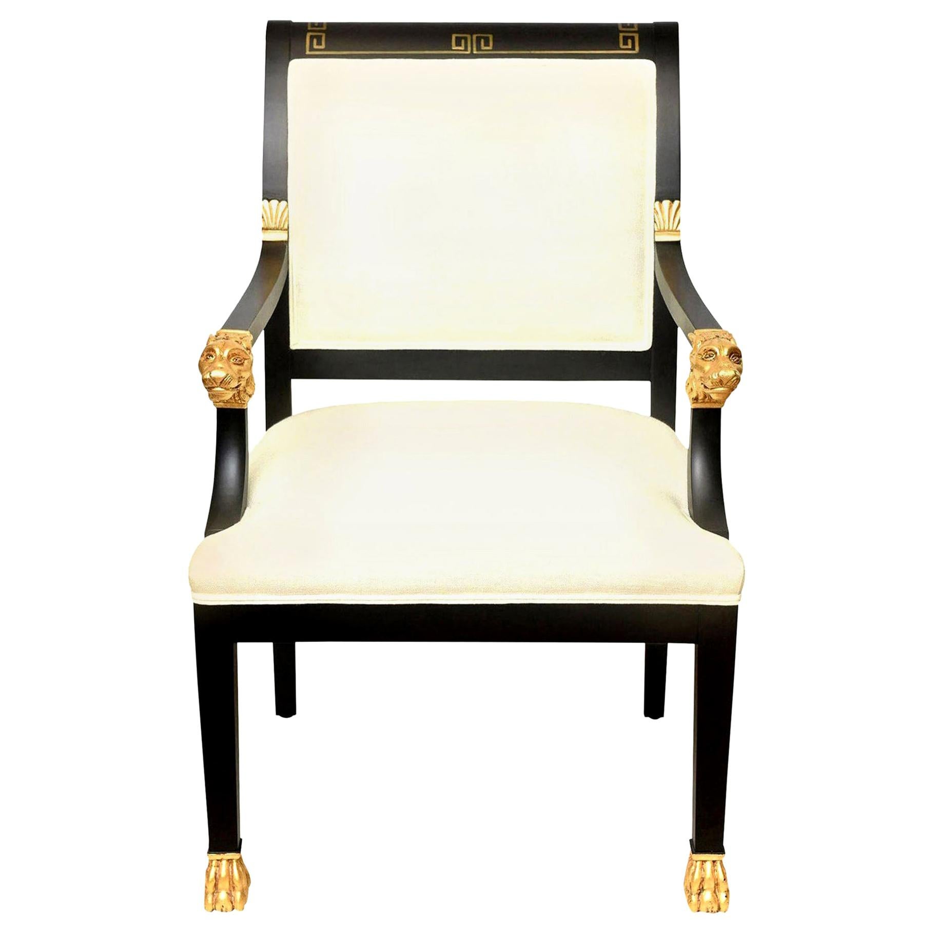 Greek Key Art Deco Chair For Sale at 1stDibs