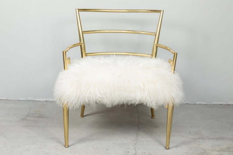 Greek Key Chair in Brass by Mastercraft, 1970s at 1stDibs