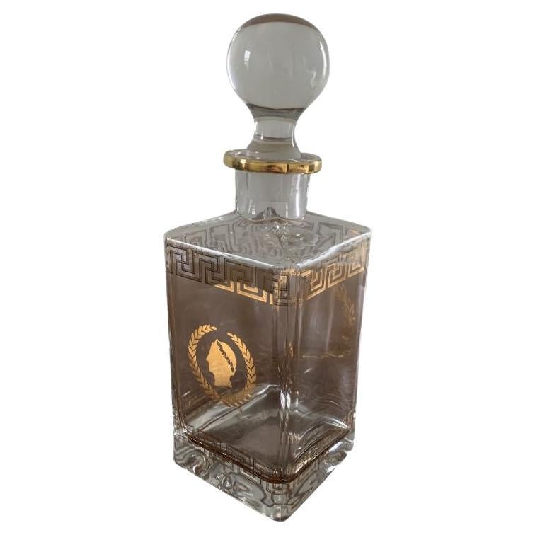 Versace for Rosenthal Classic Greek Key Glass Decanter at 1stDibs