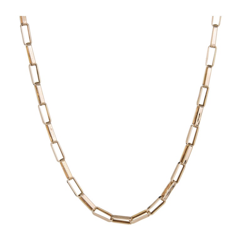 Greek Key Pattern Chain Estate 18 Karat Yellow Gold Long Necklace Fine ...