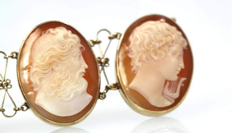 Greek Mythology Cameo Bracelet 14 Karat Very Fine at 1stDibs | greek ...