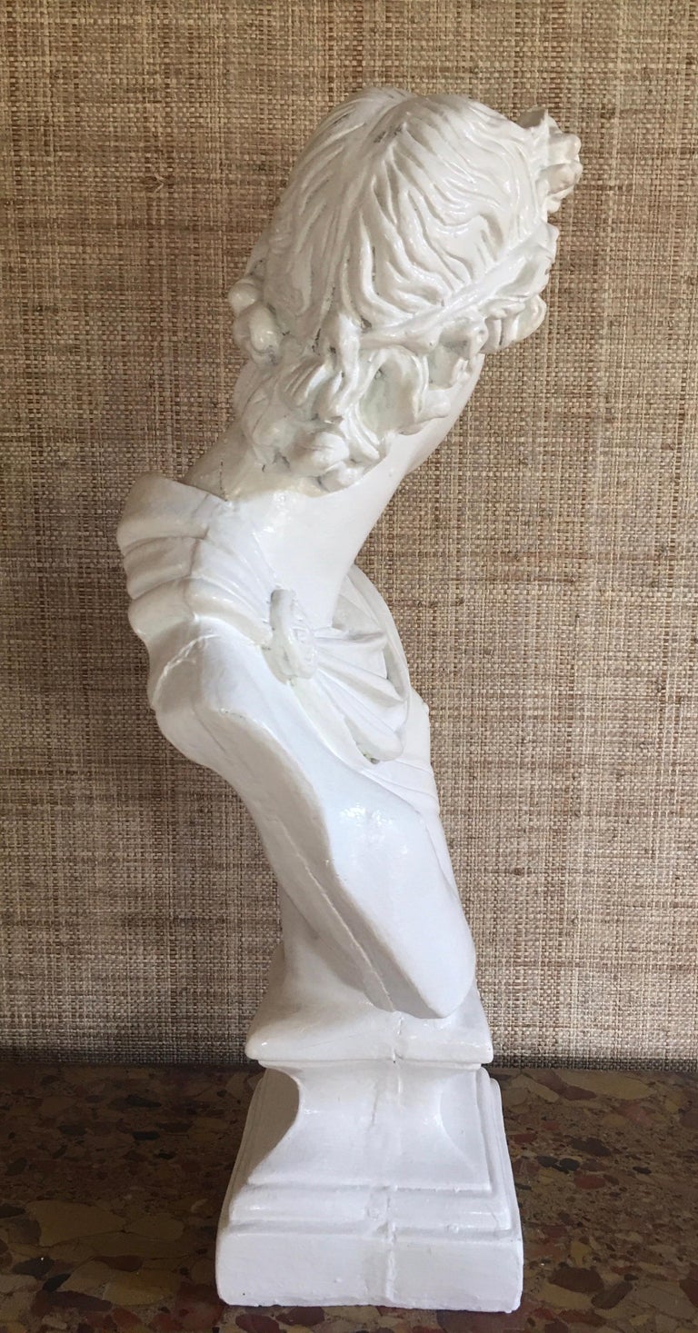 Greek Roman Plaster Bust Sculpture Statue of Apollo at 1stDibs