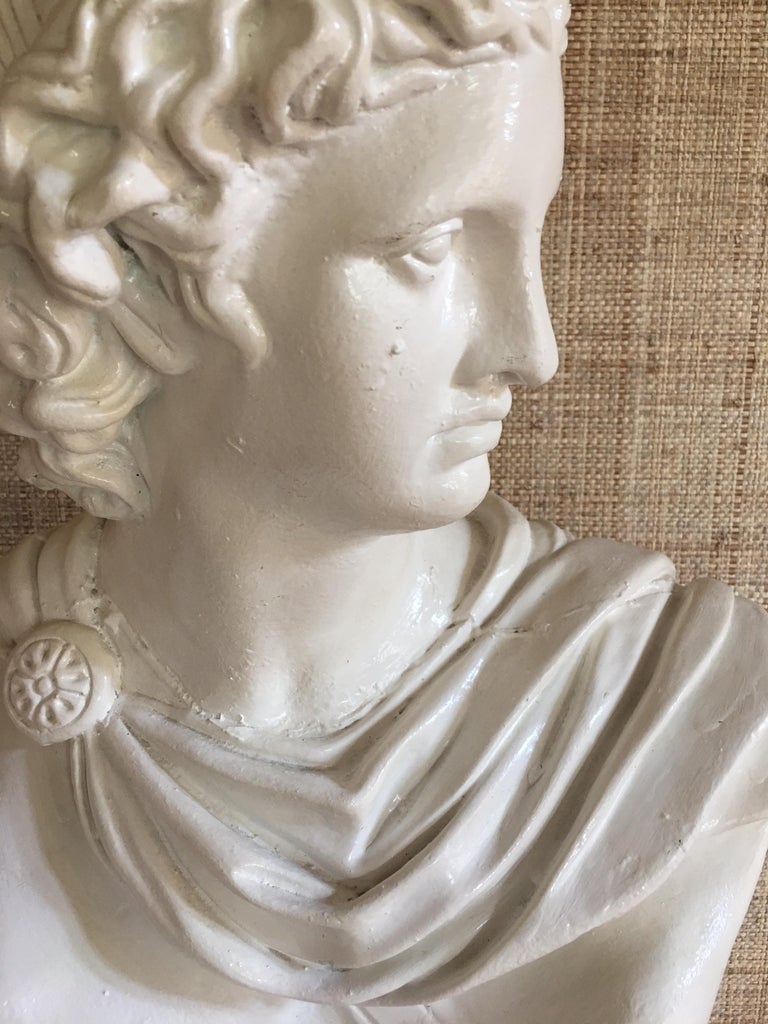 Greek Roman Plaster Bust Sculpture Statue of Apollo at 1stDibs