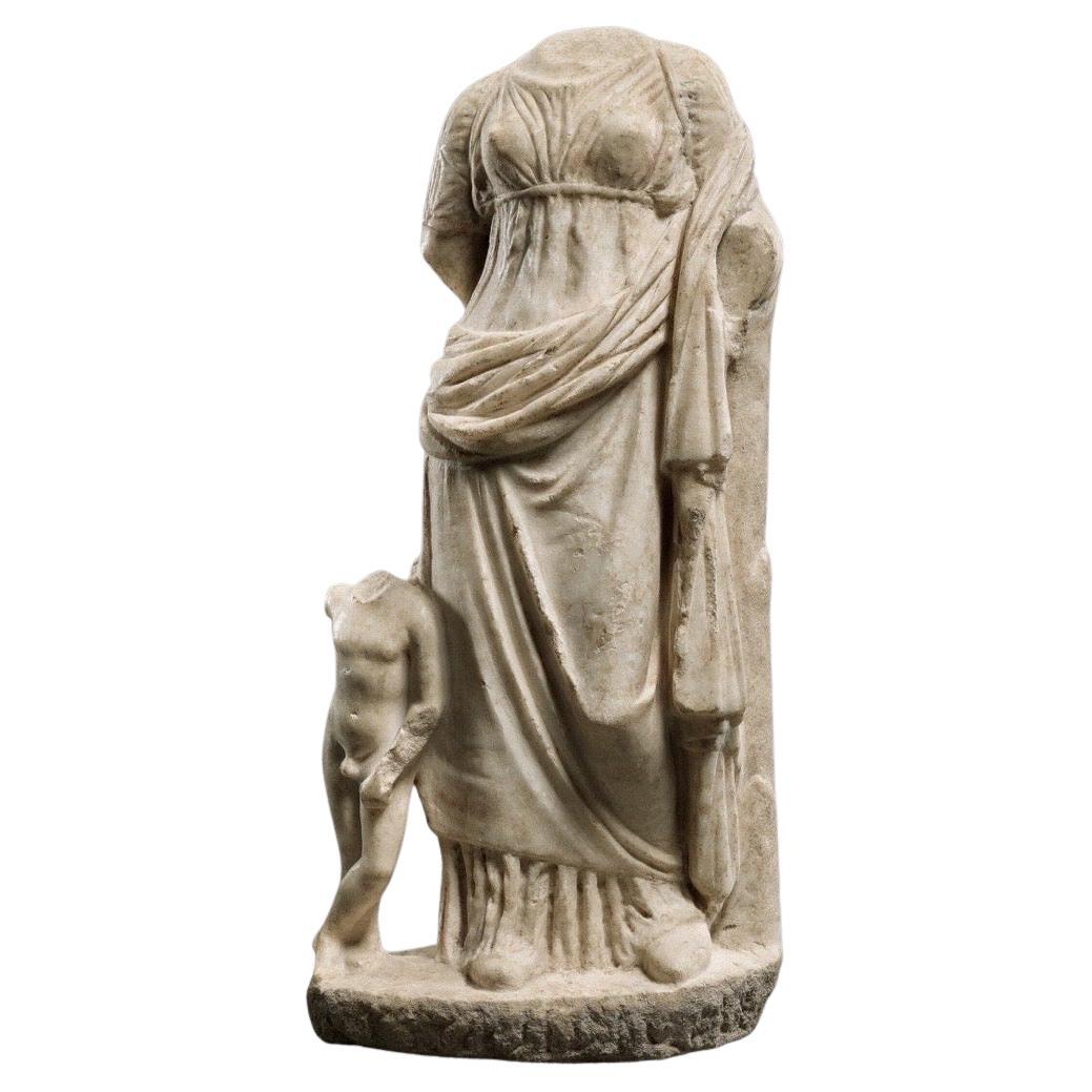 Greek style Marble Figure of Aphrodite with Eros For Sale at 1stDibs