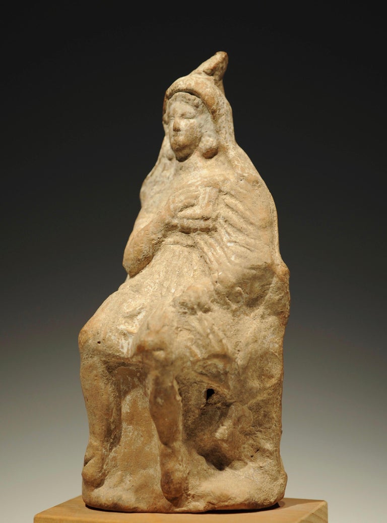 Greek Terracotta Statuette of a Shepherd God Playing the Syrinx For ...
