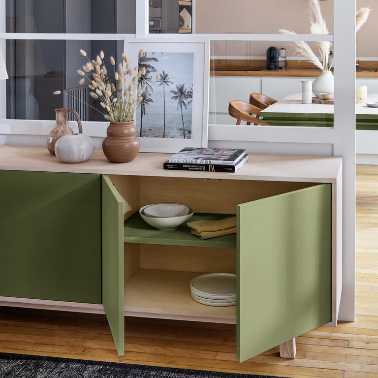 Green 4-Door Low Sideboard in PEFC-Certified Ash Wood, Design Eric ...