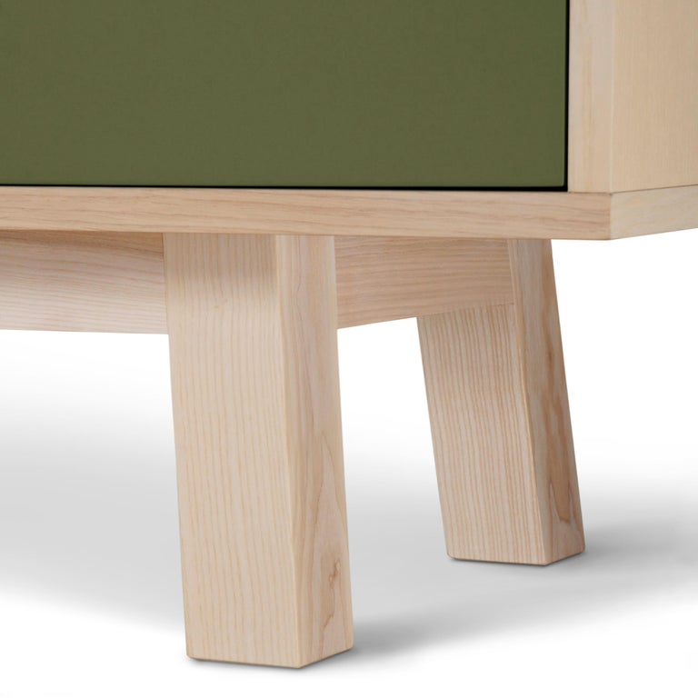 Green 4-Door Low Sideboard in PEFC-Certified Ash Wood, Design Eric ...