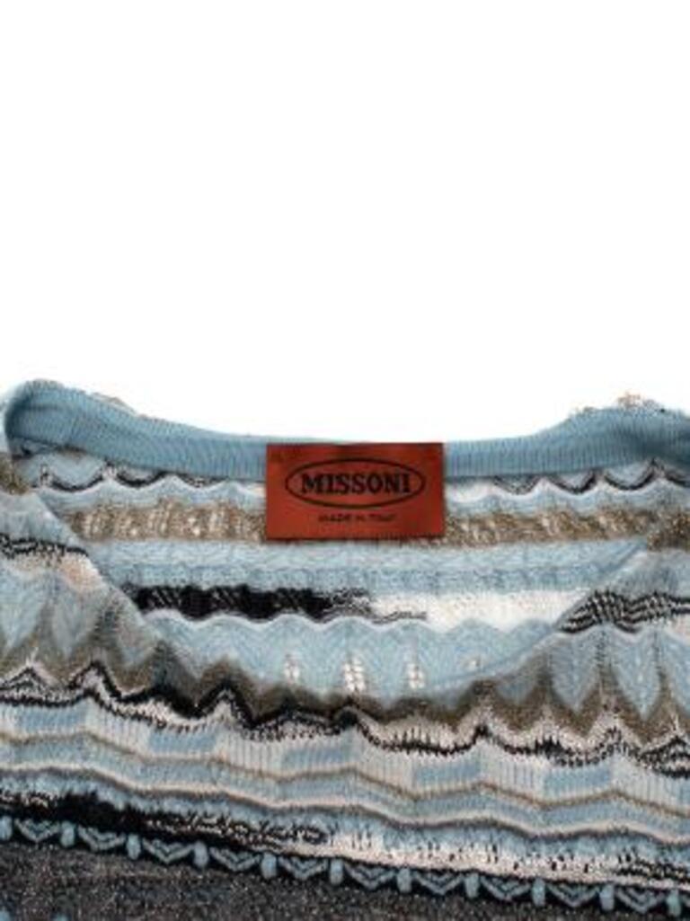 Green And Blue Knitted Twin-Set For Sale at 1stDibs