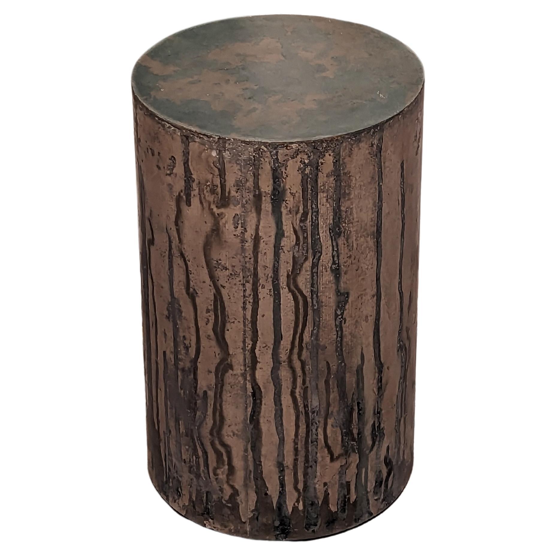 Green and Brown Concrete Drip Side Table For Sale at 1stDibs
