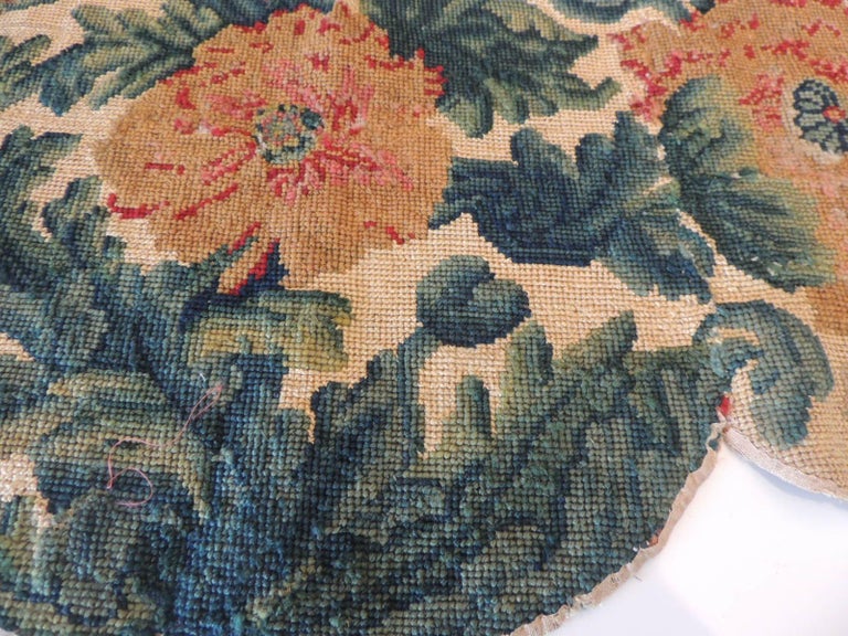 Green and Gold Floral Tapestry Window Valance For Sale at 1stDibs