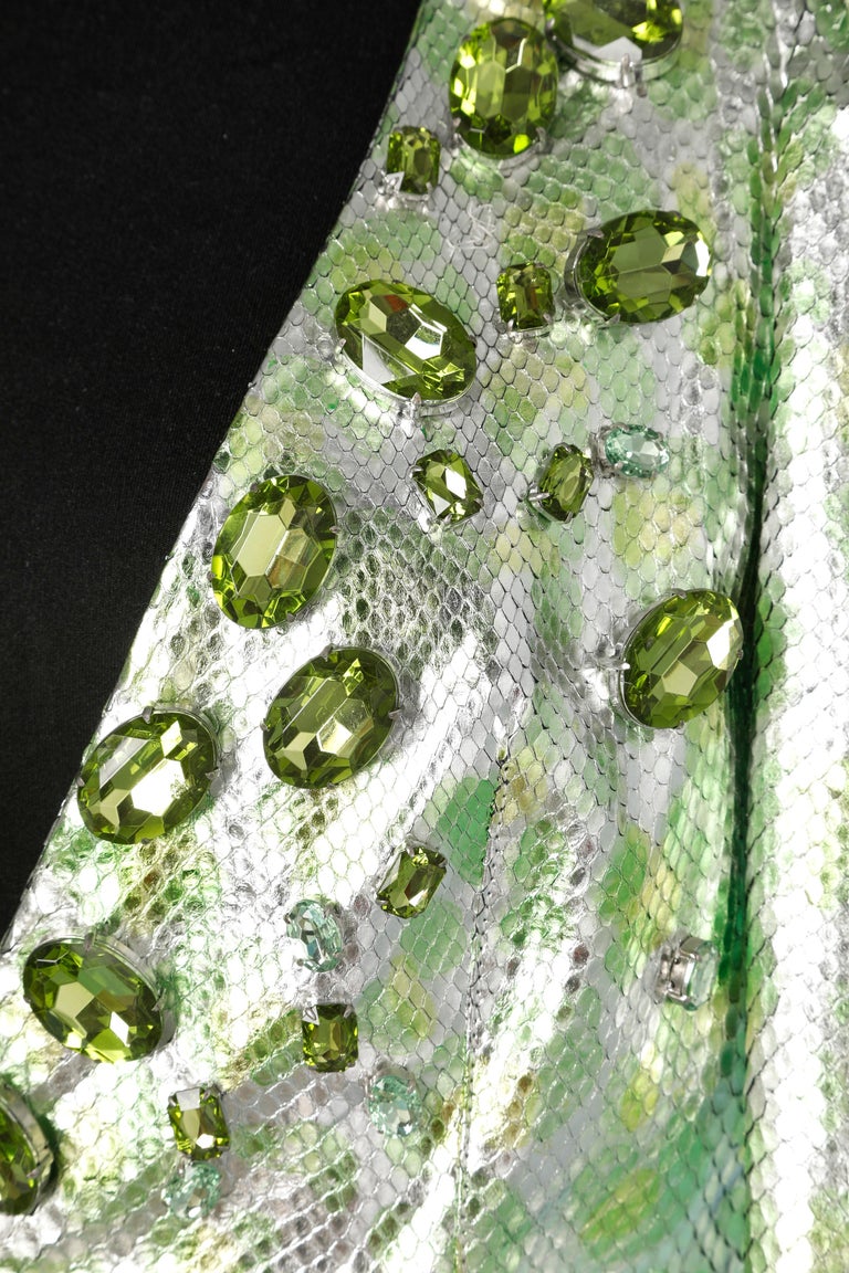Green and silver python jacket Shiro For Sale at 1stDibs