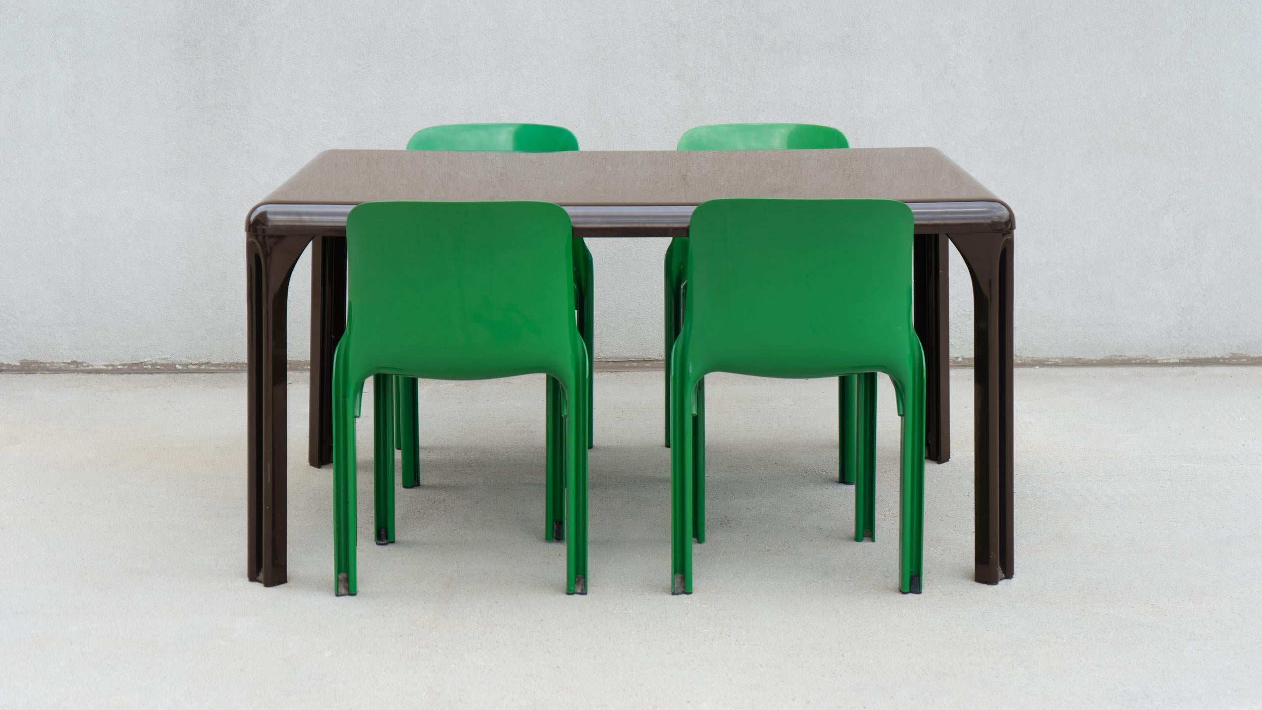 Green Artemide Selene Chair by Vico Magistretti c.1961 For Sale at 1stDibs