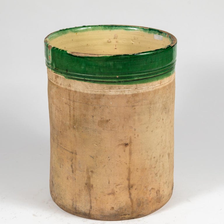 Green Banded Pot from Early 20th Century, England at 1stDibs