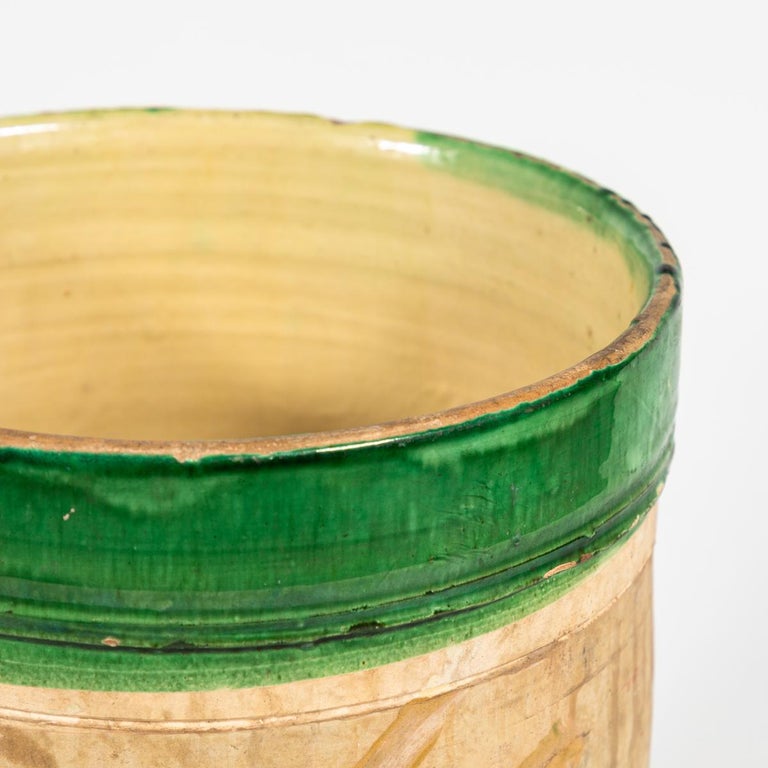 Green Banded Pot from Early 20th Century, England at 1stDibs