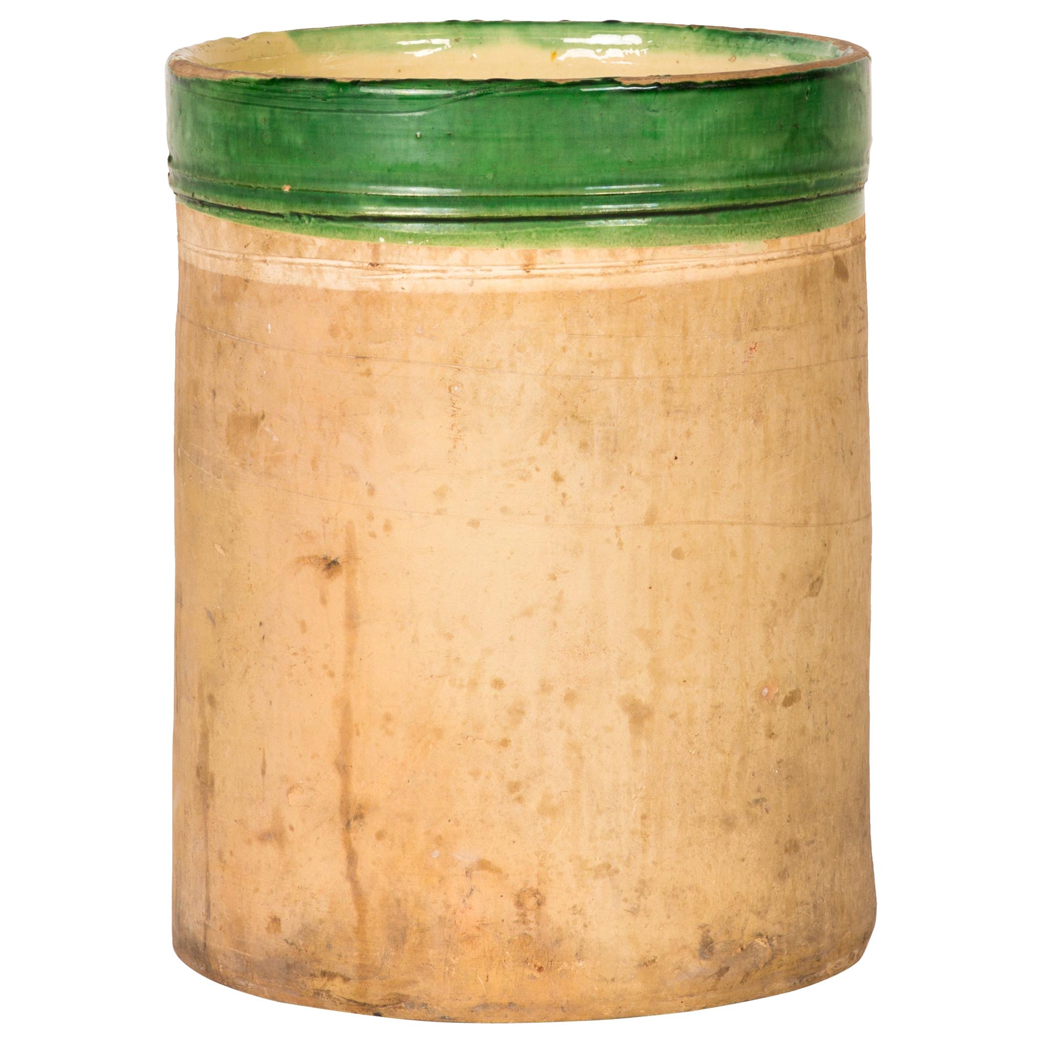 Green Banded Pot from Early 20th Century, England at 1stDibs