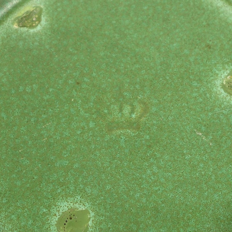 Green Ceramic Early 20th Century Wall Plate Attributed to Alka For Sale ...