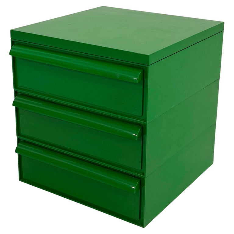 Green Chest of Drawers by Simon Fussell for Kartell, 1970s at 1stDibs