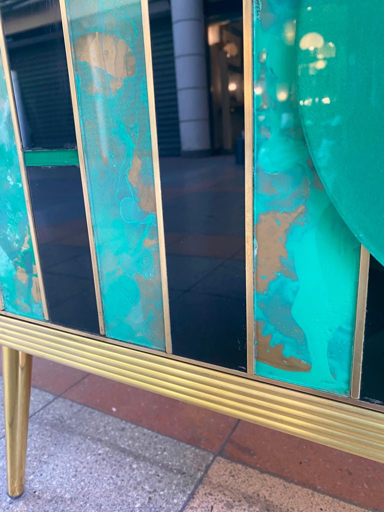 Green Chest of Drawers Murano Glass For Sale at 1stDibs