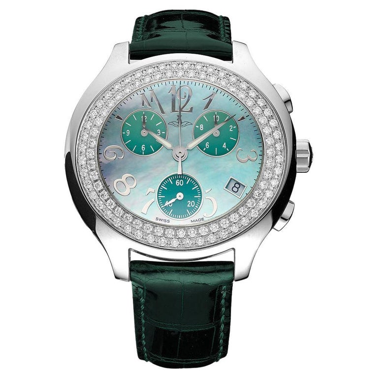 Green Chronograph Watch For Sale at 1stDibs