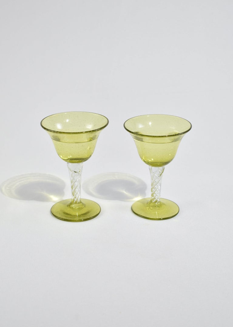 Green Cocktail Glass Set at 1stDibs | green cocktail glasses