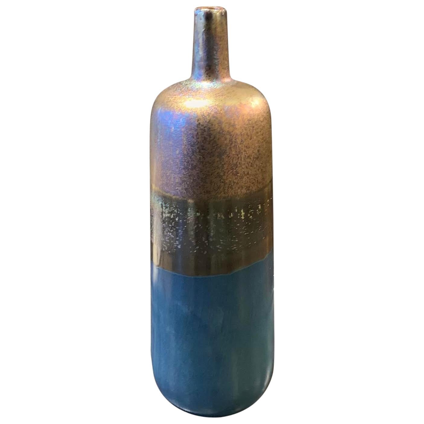 Copper Clad Ceramic Vase For Sale at 1stDibs | copper ceramic vase