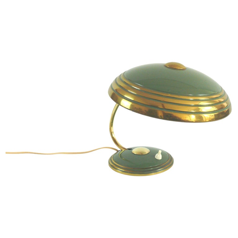 Green Desk Lamp by Helo Leuchten Germany, 1950s For Sale at 1stDibs