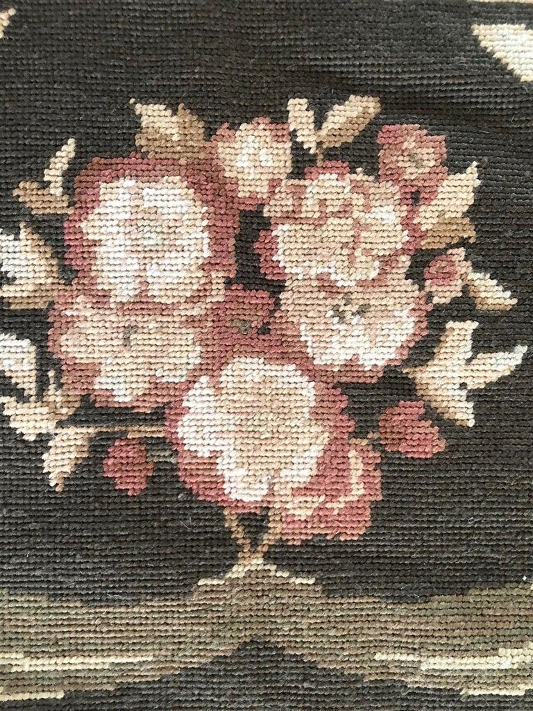 Green Diamond Design Needlepoint New Chinese Rug For Sale at 1stDibs