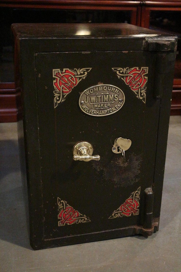 Green English Antique Safe at 1stDibs