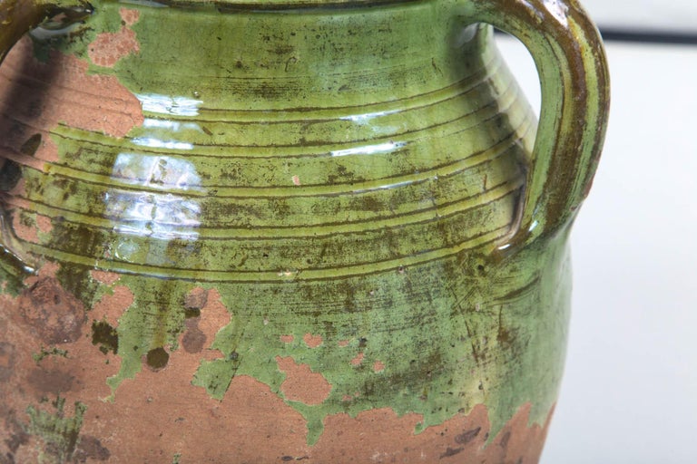 Green-Glazed Terracotta Pot, France, Mid-19th Century at 1stDibs