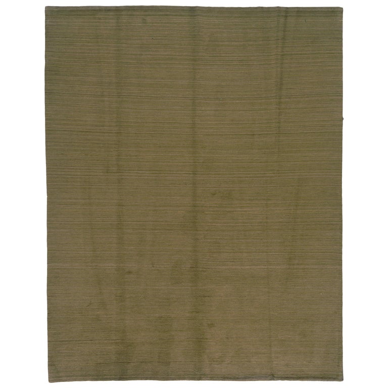 Green, Gold and Beige Stripe Wool Area Rug For Sale at 1stDibs | beige ...