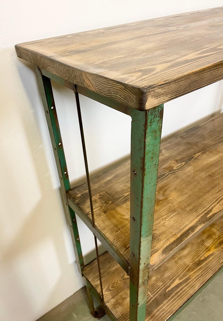 Green Industrial Shelf with Wheels, 1960s at 1stDibs