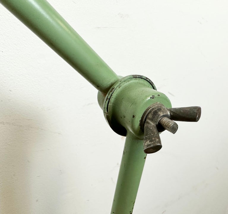 Green Industrial Workshop Table Lamp, 1960s For Sale at 1stDibs