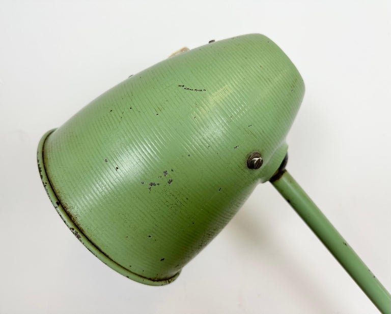 Green Industrial Workshop Table Lamp, 1960s For Sale at 1stDibs