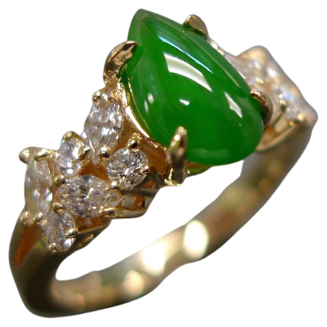 Customizable Purple Jade Marquise Diamond Unique Engagement Cocktail ...