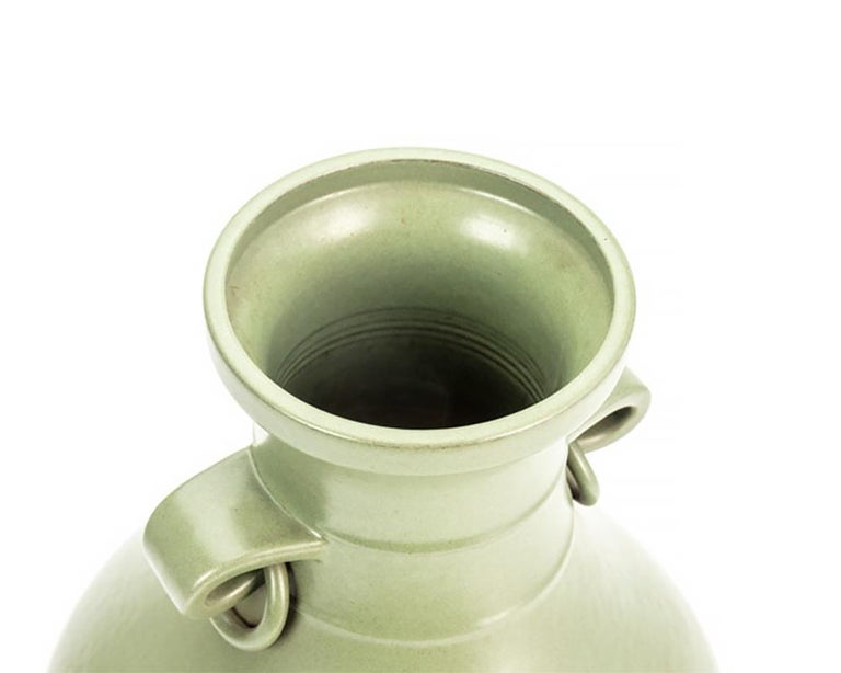 Green Japanese Vase by Ito Tozan I, Early 20th Century at 1stDibs