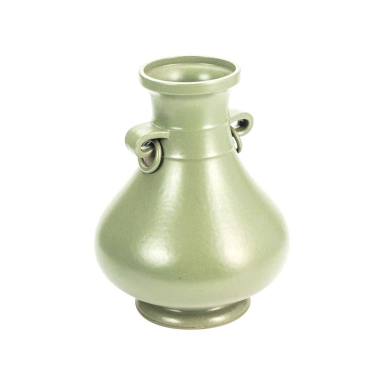 Green Japanese Vase by Ito Tozan I, Early 20th Century at 1stDibs